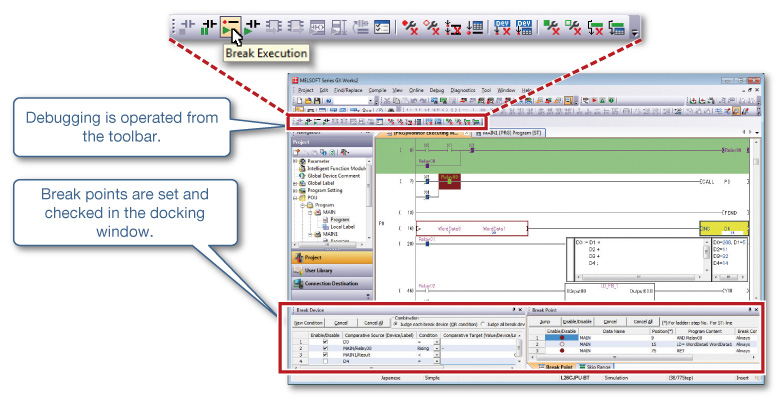 Debugging Improving design and debug efficiency | GX Works2 | Programmable Controllers MELSEC ...