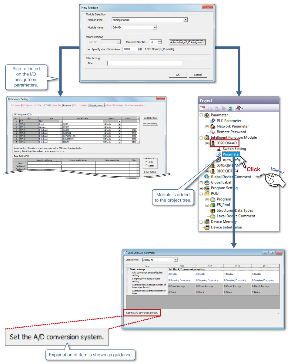 Parameter setting Improving design and debug efficiency | GX Works2 ...