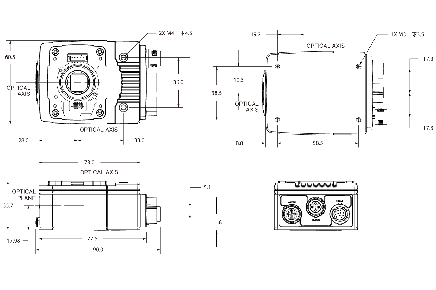 External dimensions | MELSENSOR Vision Sensor | Products | MITSUBISHI ...